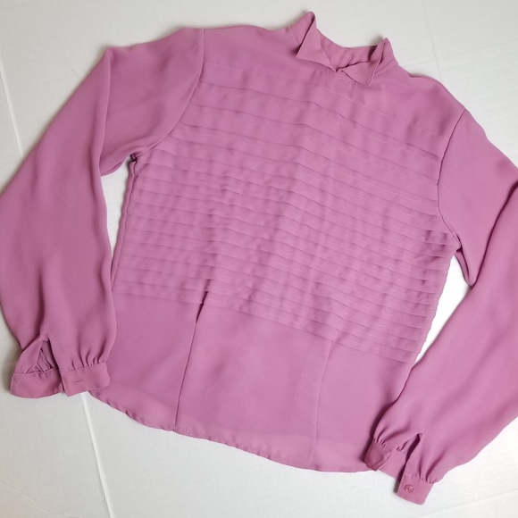 Vintage | Tops | Rare Vintage 9s Pink Button Back Blouse | Poshmark